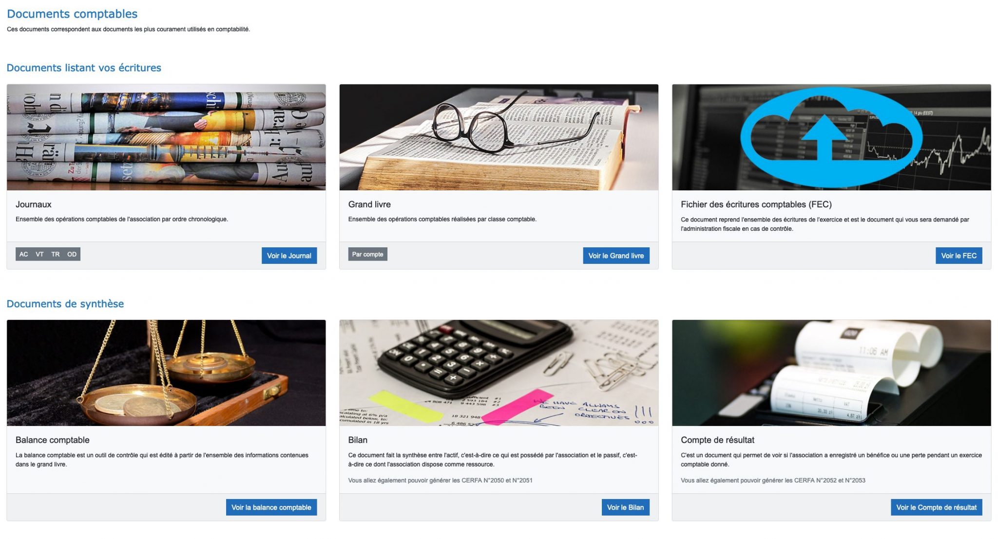 Documents comptables - Site d'aide de Sportsregions